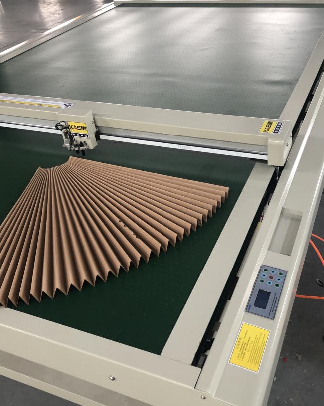 Close-up of cutting plotter working area