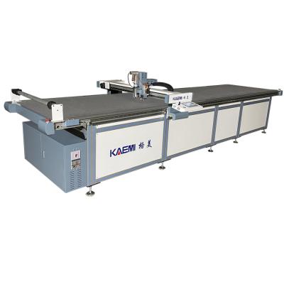 China Auto Fabric Cutting Machine with All Aluminum Countertops and Blue Frame Silver Case for sale