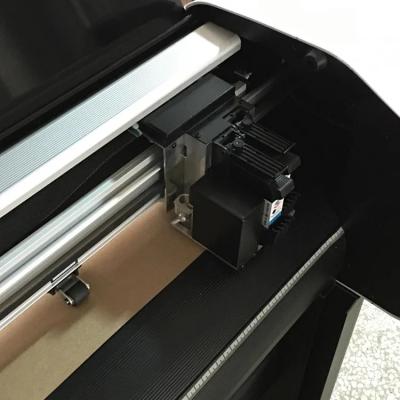 China 1250-2200mm Cutting Size KAEMI HP45 Dual Head Vertical Paper Pattern Cutting and Printing Plotter Cutter for sale