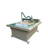 China Flatbed Inkjet Cutter with 1500x1000mm Cutting Scope 1200mm/s Speed and Tungsten Steel Blade for CAD Garment Templates for sale