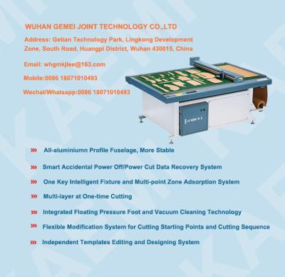 China Speed Tungsten Steel Blade Flatbed Cutter Plotter for Digital Garment Inkjet Plotter for sale