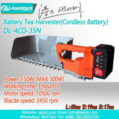 China Tea Leaf Picker Dl-4CD-35N DELI Tea Harvester With and Lithium Battery For Tea Picking for sale