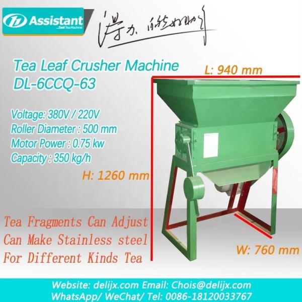 Quality 500 KG Capacity 0.75kw DL-6CCQ-63 Multi Function Tea Fragment Crushing Shredding for sale