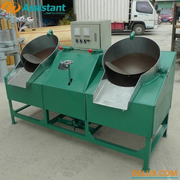 Quality DL-6CSG-50 Double Pan 2 Pot Professional Tea Roasting Machine with 6-8 kg for sale