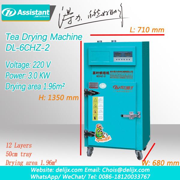 3 kw Heating Power Mini Tea Dryer Machine 6CHZ-2 for 1.96 m2 Drying Area and Performance