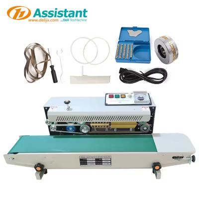 China DL-6CFR-900 Semi-Automatic Continuous Heat Sealing Machine for Plastic Packaging Material for sale