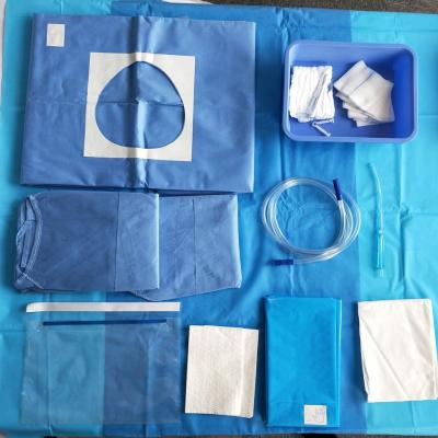China OEM Free Samples Disposable C Section OB Drape Pack With EO Sterilization for sale
