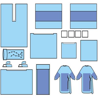 China Bi-draperen Tri Orthopedische soorten van soorten Chirurgische Draperende Procedure voor Orgaancorrectie Te koop