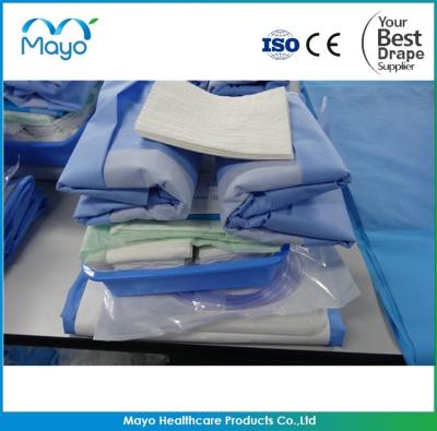 China A cesariana estéril da obstetrícia drapeja blocos cirúrgicos descartáveis com malote da coleção à venda