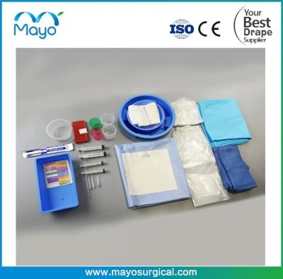 China Cardiac Cath Lab Use Disposable Sterile Surgical Cardiovascular Pack With Angio Drape 4 Hole for sale