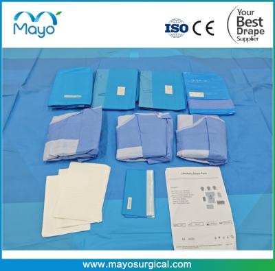 China PP lamination PE Sterile Lithotomy Drape Pack with leggings for sale
