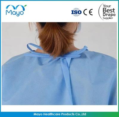China SMS 40gsm AAMI Level 3 Gown Level 3 Disposable Isolation Gowns for sale