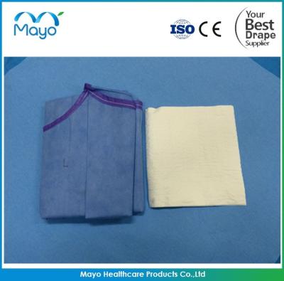 Cina Gli abiti chirurgici sterili il XL XXL di EO hanno tricottato il verde blu dell'abito del polsino in vendita