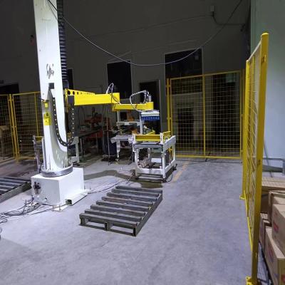 China Small Robot Palletizer Automatic Column Type Palletizer Machine Carton Box Stacking Depalletizer Robot Single Column Robot Palletizer Arm Low Level for Carton Box Robotic for sale