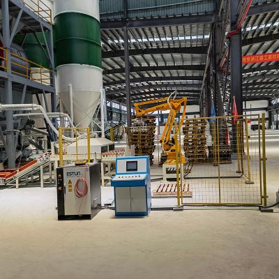 China Dual-line Dual-station Robotic Arm Palletizer Achieves Parallel And High-speed Palletizing for sale