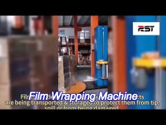 20-40 Loads/Hour Film Wrapping Machine 2m High Automatic Pallet Shrink Wrap Machine