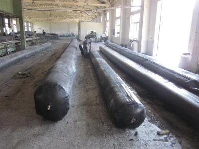 China 900mm*12m Inflatable Rubber Balloon for Concrete Pipe Culverts Construction for sale