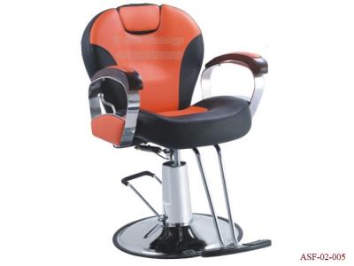 China ASF-02-005 Metal Armrest Durable Leather Seat Barber Chair , Hair Salon Chair Manufacturer for sale