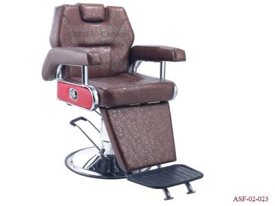 China ASF-02-023 Brown PU Leather Material Hydraulic Barber Chair ,Salon Barber Chair for Sale for sale