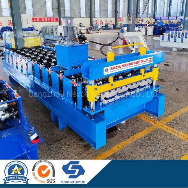 Trapezoidal Roofing Profile Sheet Roll Forming Machine with PLC Control System