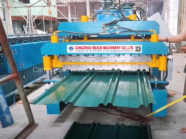 Twin-Rib Sheet Orientile Roof Roll Forming Machine Double Layer Tilespan Machinery