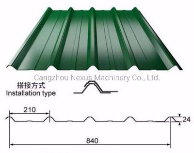 840/910 Double Layer Trapezoidal Roof Sheet Roll Forming Machine with Low Price