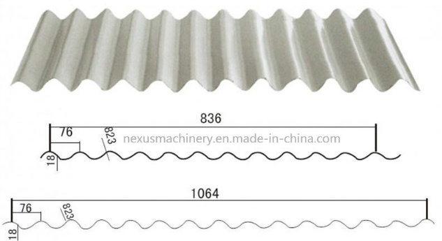 Prepainted Galvanized Steel Roof Sheet Roll Formed Machines with Decoiler