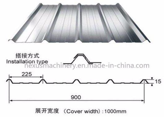 Gearbox Driven Galvanized Roof Profile Sheet Forming Machine/Roof Making Machine