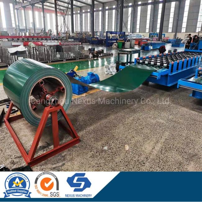Colorful Steel Q Tile Sheet Roll Forming Machine Metal Step Glazed Roof Tiles Making Machinery