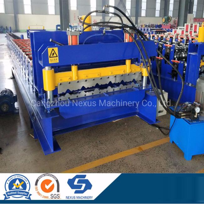 1035&828 Glazed Roof Tile Roll Forming Machine for Guiena Used