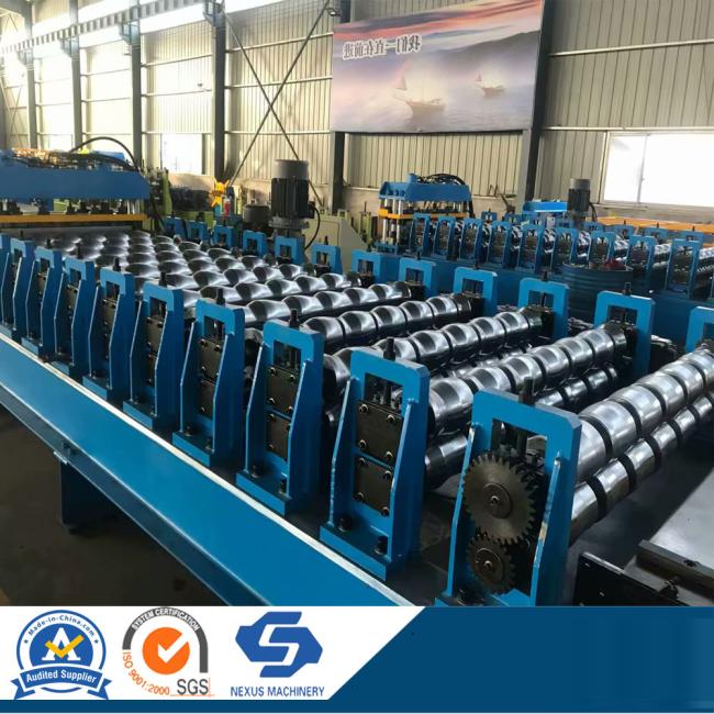 Nexus Machinery Roof Tile Sheet Roll Forming Machine with High Quality/ Metal Glazed Tile Making Machine with Gearbox transmission