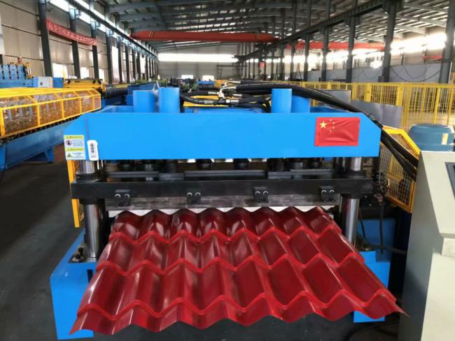 Canton Fair Metal Roofing Tile Sheet Roll Formed Machine/Glazed Tile Roll Forming Line