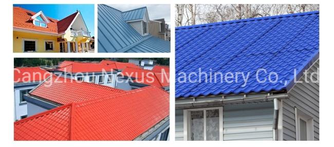 PLC Control Metal Tile Making Machine Step Tile Roll Forming Machine Glazed Tile Machine