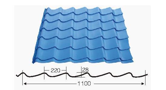 Super-High-Speed Glazed Step Tile Roofing Roll Forming Machine