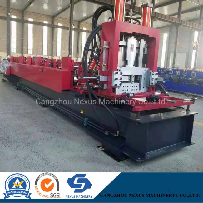 Automatic C 60-300 Purlin Roll Forming Machine Steel Channel Making Equipment