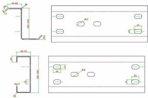Adjustable Metal Z Purlins Roll Forming Machine with Hydraulic Cutting System