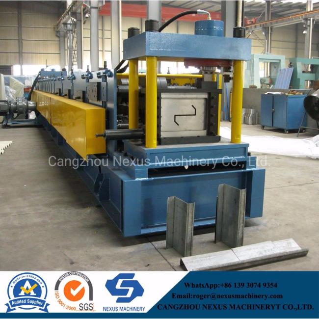 Adjustable Metal Z Purlins Roll Forming Machine with Hydraulic Cutting System