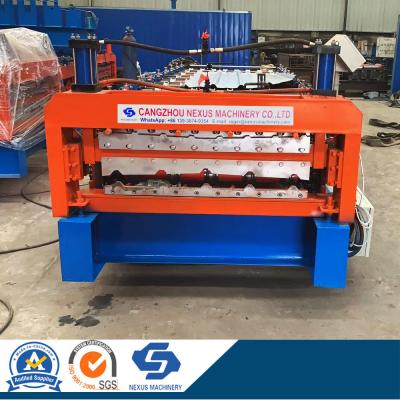 China High Quality Glazed Tile Ibr Sheet Double Layer Trapezoidal Roof Press Making Machine Roll Forming Machinery for sale