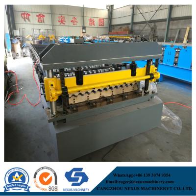 China Trapezoidal Tile Making Machine Metal Roof Panel Roll Forming Machine for sale