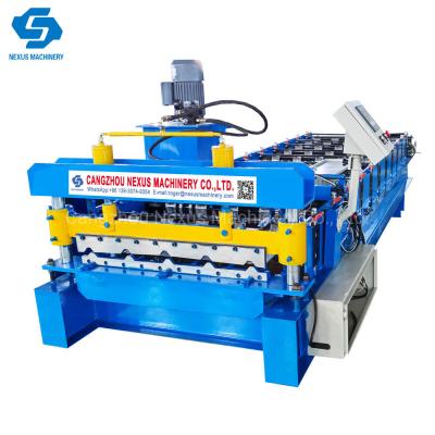 China Trapezoid Roof Panel Forming Machine with Chain Transmission for Greenhouses for sale