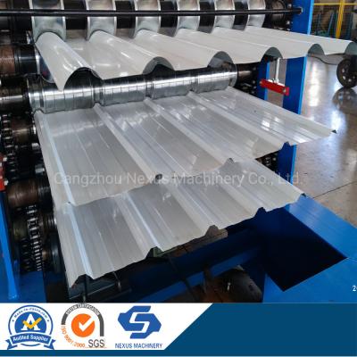 China Three Layer Roof Tile Sheet Roll Forming Machine Triple Deck Roofing Tiles Making Machinery for sale