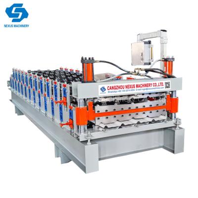 China European Standard Double Layer Trapezoid Profile Sheet Cold Rolling Machine for sale