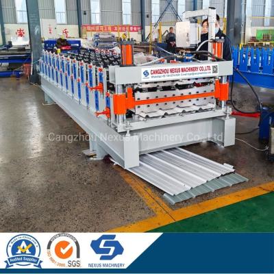 China Double Layer PPGI Roofing Iron Ibr Sheet Roll Forming Machine for sale