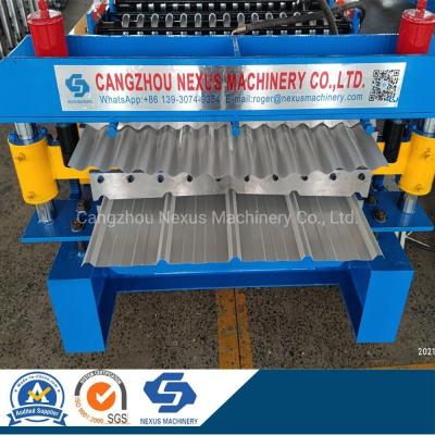 China Double Layer Corrugated and Ibr Trapezoidal Roof Roll Forming Machine for sale