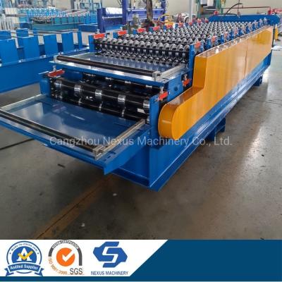 China Double Layer Corrugated and Ibr Trapezoidal Roof Roll Forming Machine for sale