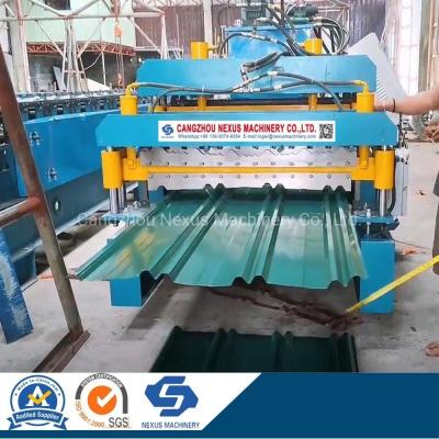 China Capillary Groove Ensures Leak-Proof Roof Ribs Sheet Roll Forming Machine for sale