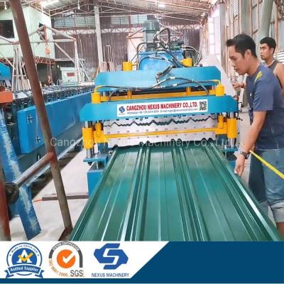China Capillary Groove Ensures Leak-Proof Roof Ribs Sheet Roll Forming Machine for sale