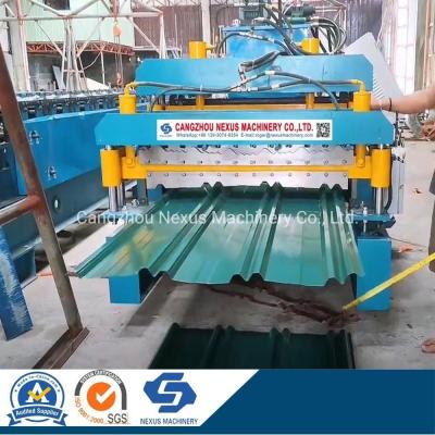 China Double Rib Panel Roll Forming Machine Diamond Twin Ribs Roof Sheet Making Machine for sale