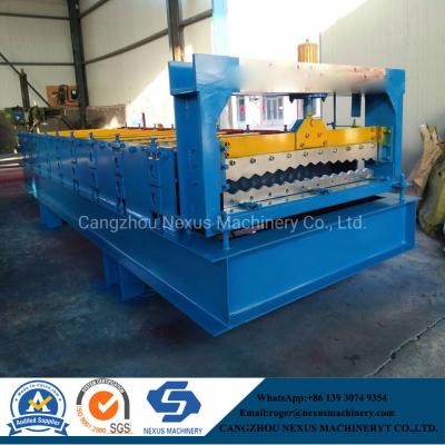 China Corrugated Roof Sheet Roll Forming Machine Iron Corrugating Sheeting Machines for Cameroon for sale