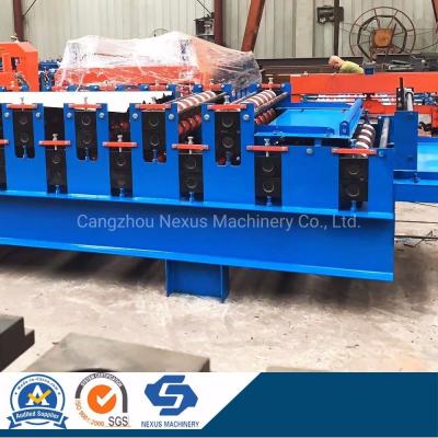 China 840/910 Double Layer Trapezoidal Roof Sheet Roll Forming Machine with Low Price for sale